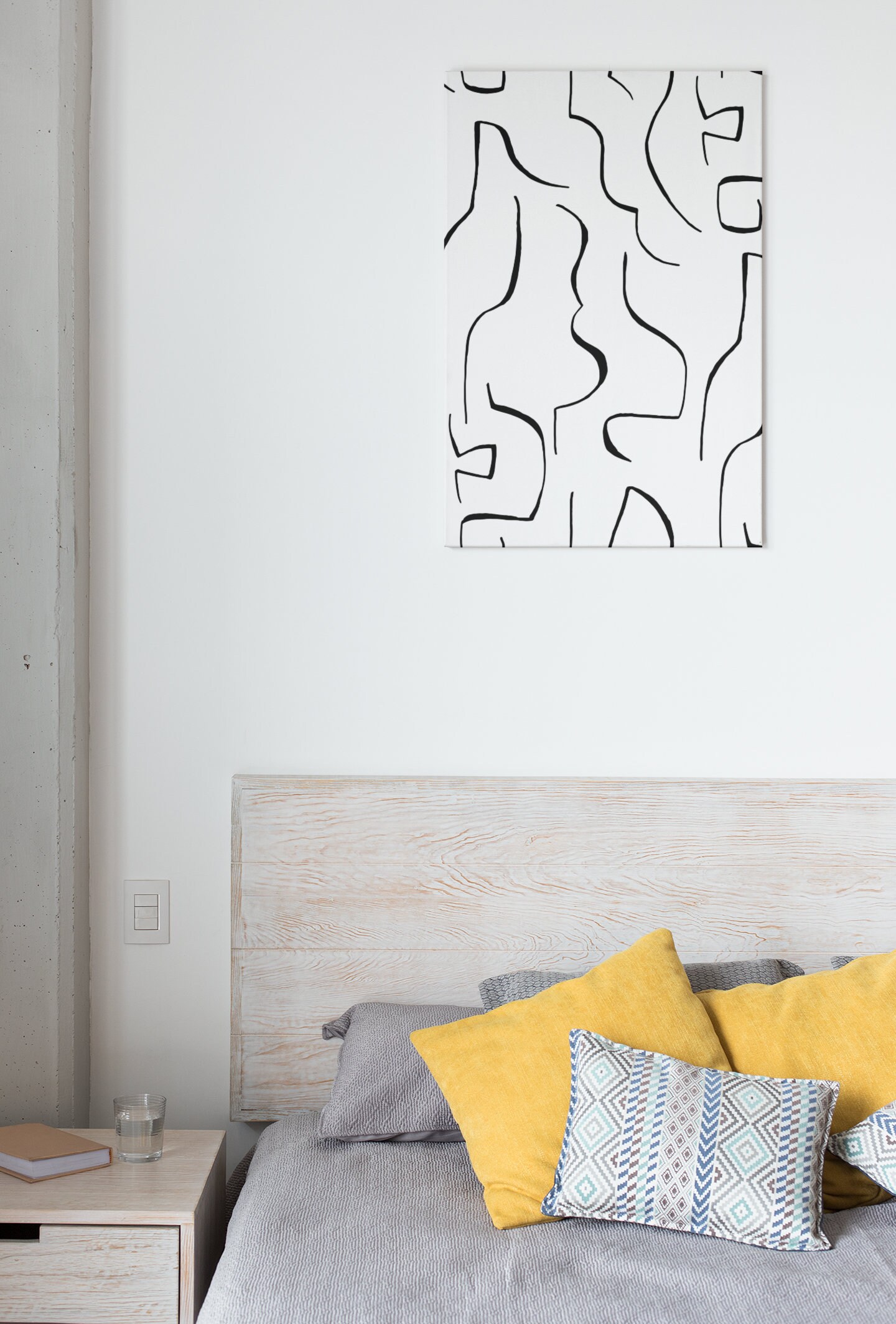 Abstract Lines Print Digital Download Simple Sketch Wall - Etsy