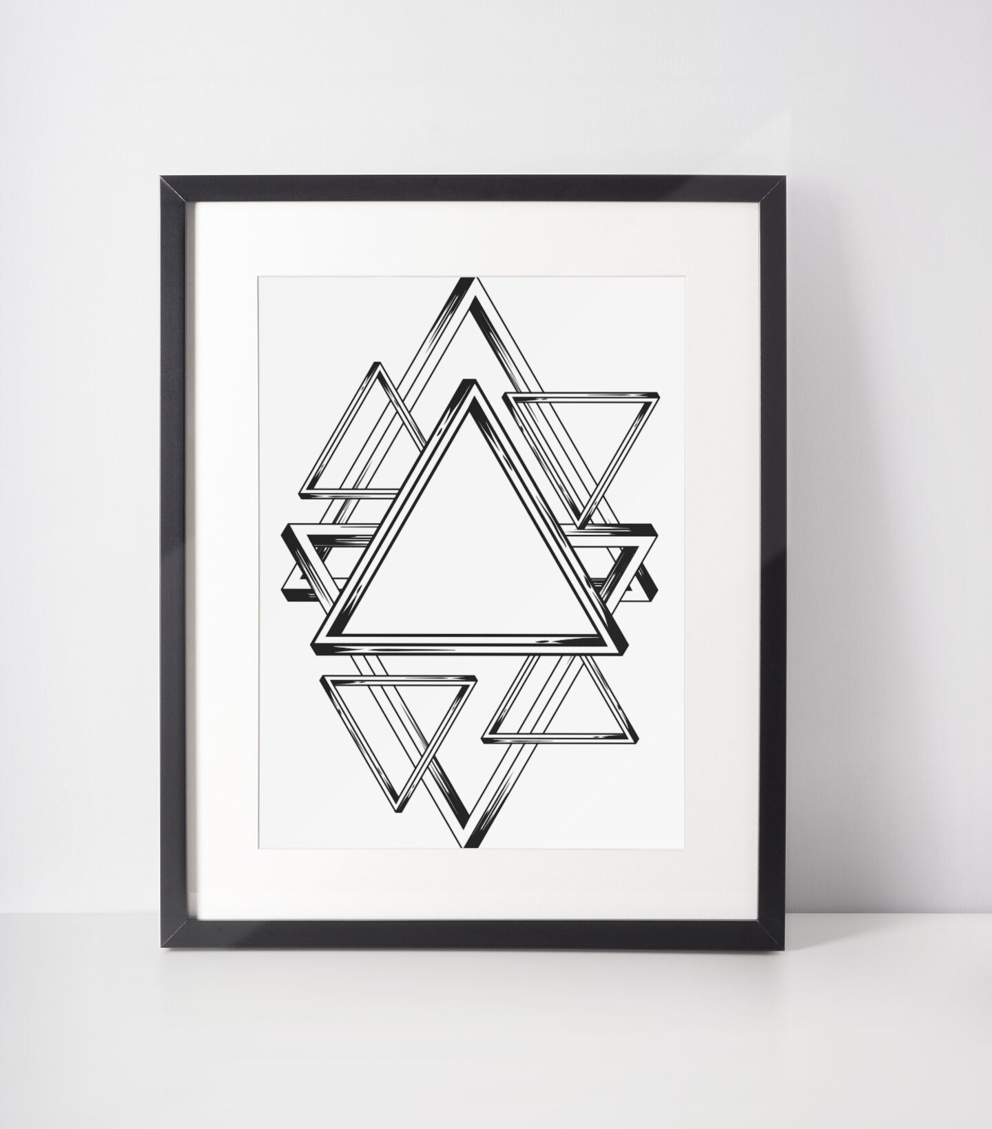 Infinite Triangles Wall Art Digital Download Geometric Shape - Etsy
