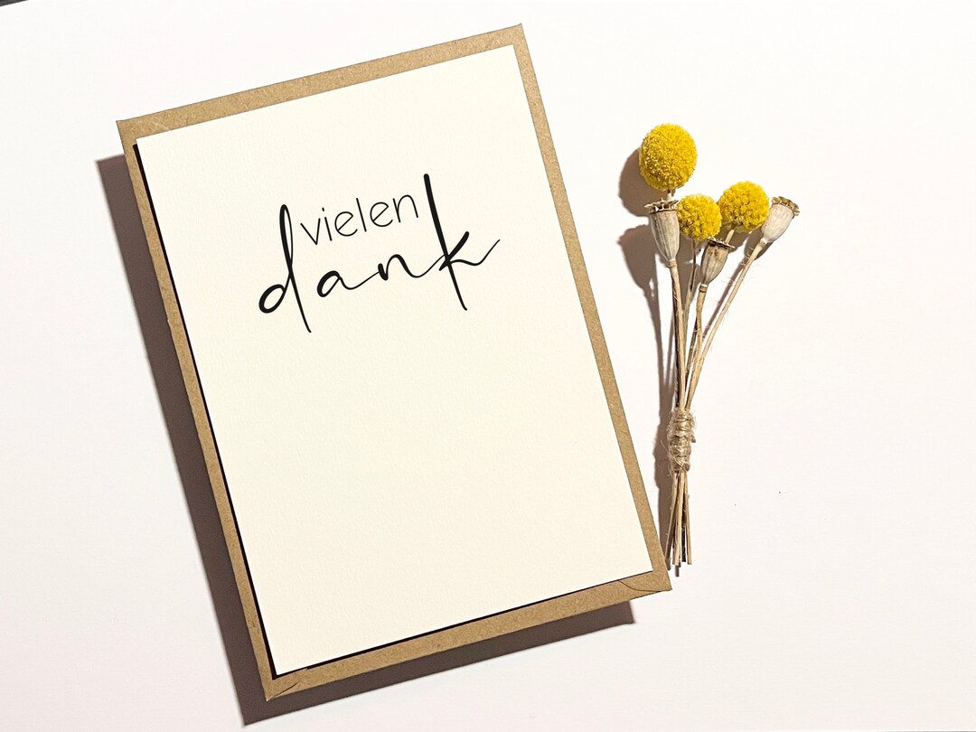 Dankekarte Karte Danke Sagen Danksagung - Etsy