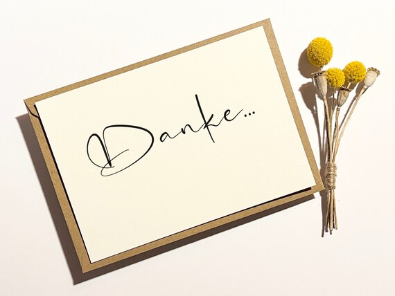 Dankekarte Karte Danke Sagen Danksagung | Etsy