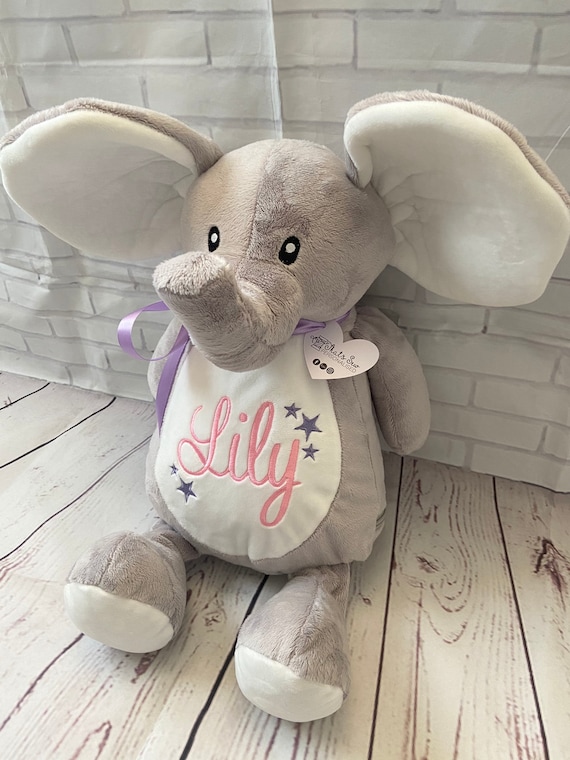 Personalised Embroidered Elephant Teddy Bear Soft Toy New | Etsy