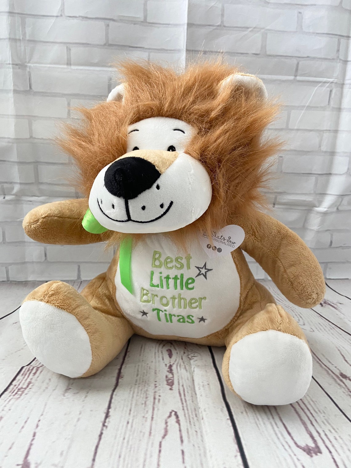 Personalised Embroidered Lion Teddy Bear Soft Toy New Baby - Etsy