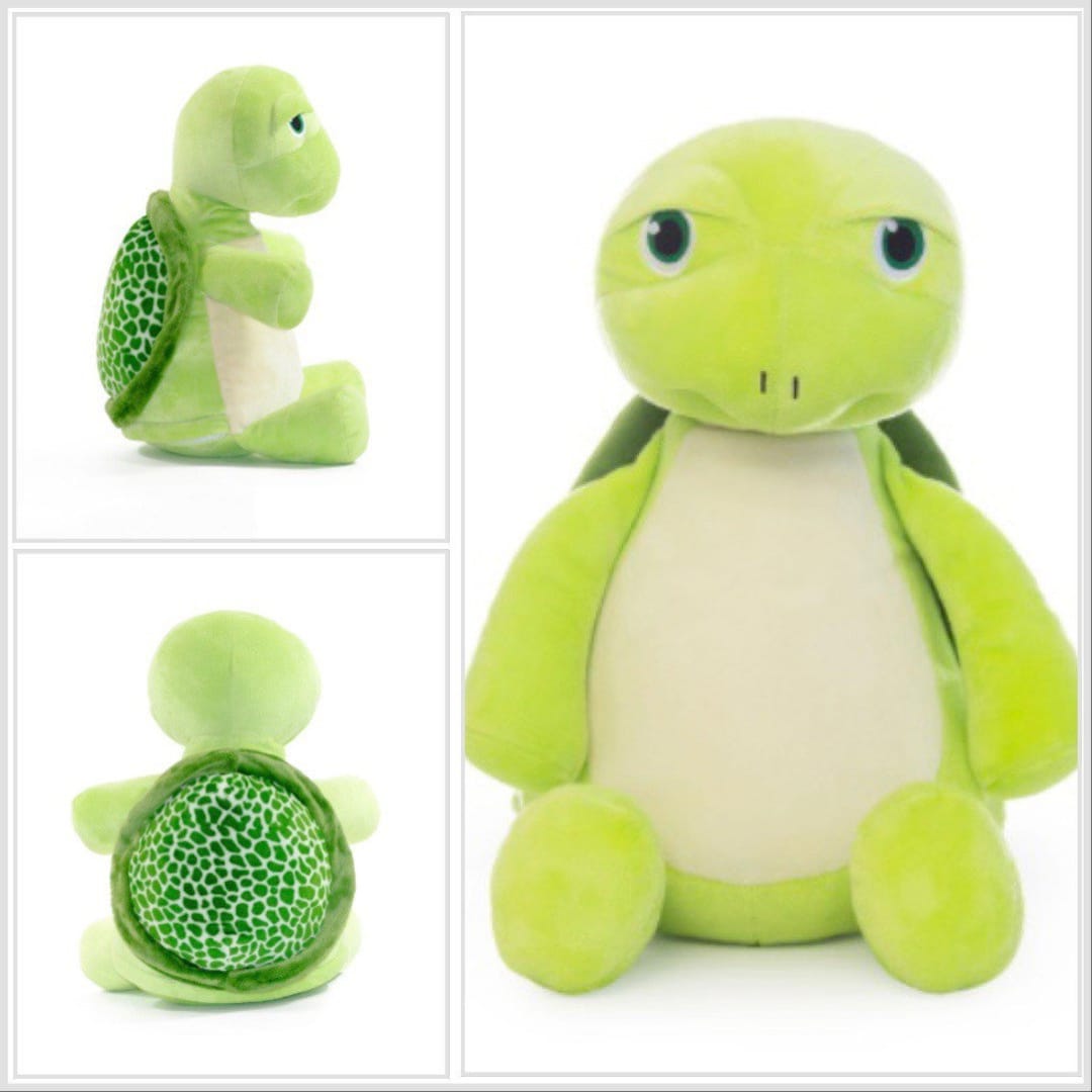 Personalised Turtle | Embroidered Soft Toy With Name or Birth Details ...