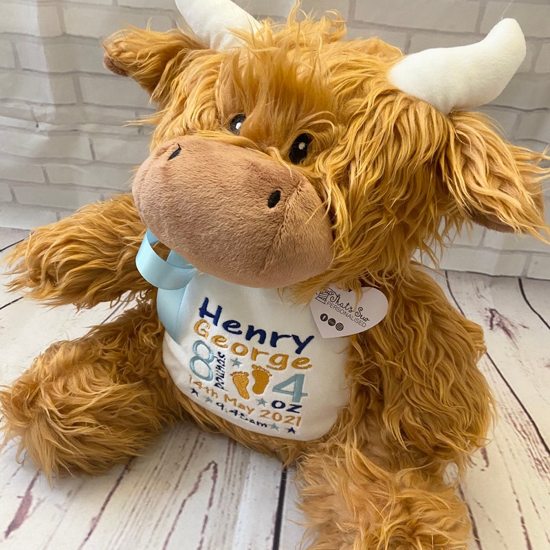 Highland Cow Teddy - Etsy UK