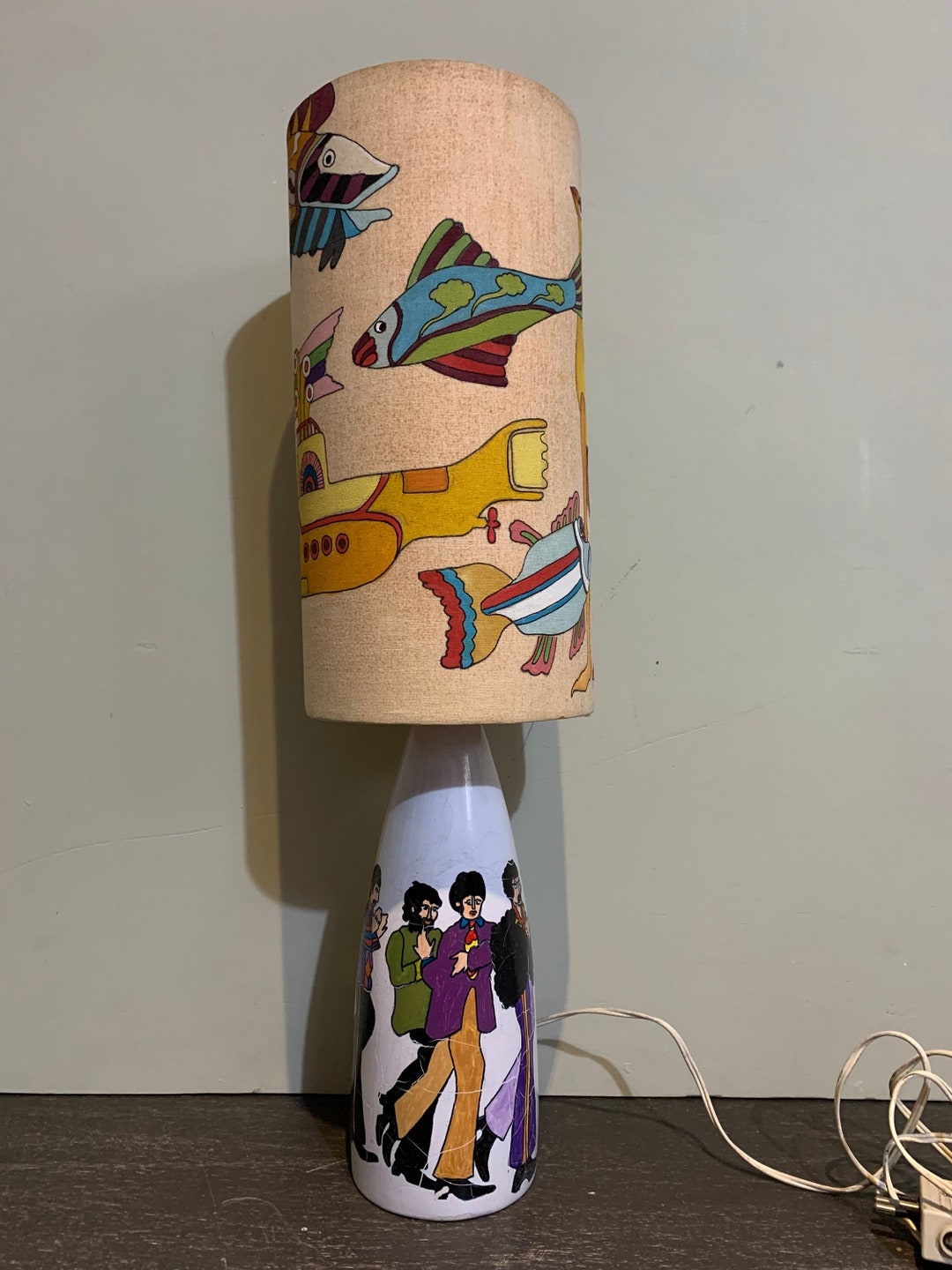 Beatles Hand Painted Lamp - Etsy
