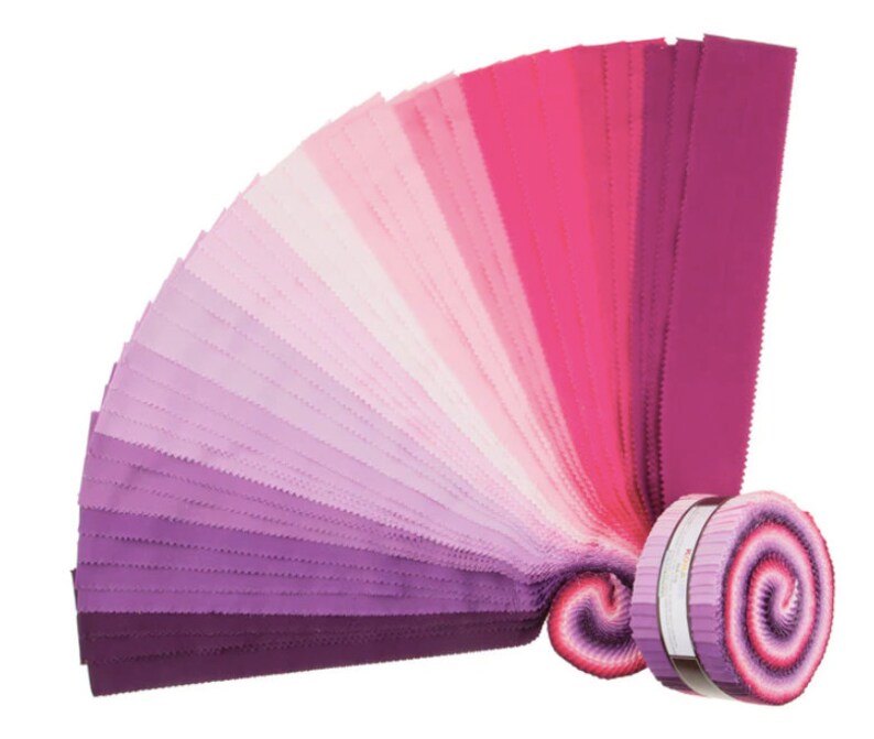 Kona Cotton Solids Jelly Roll/ Roll Ups-5 COLORS AVAILABLE - Etsy