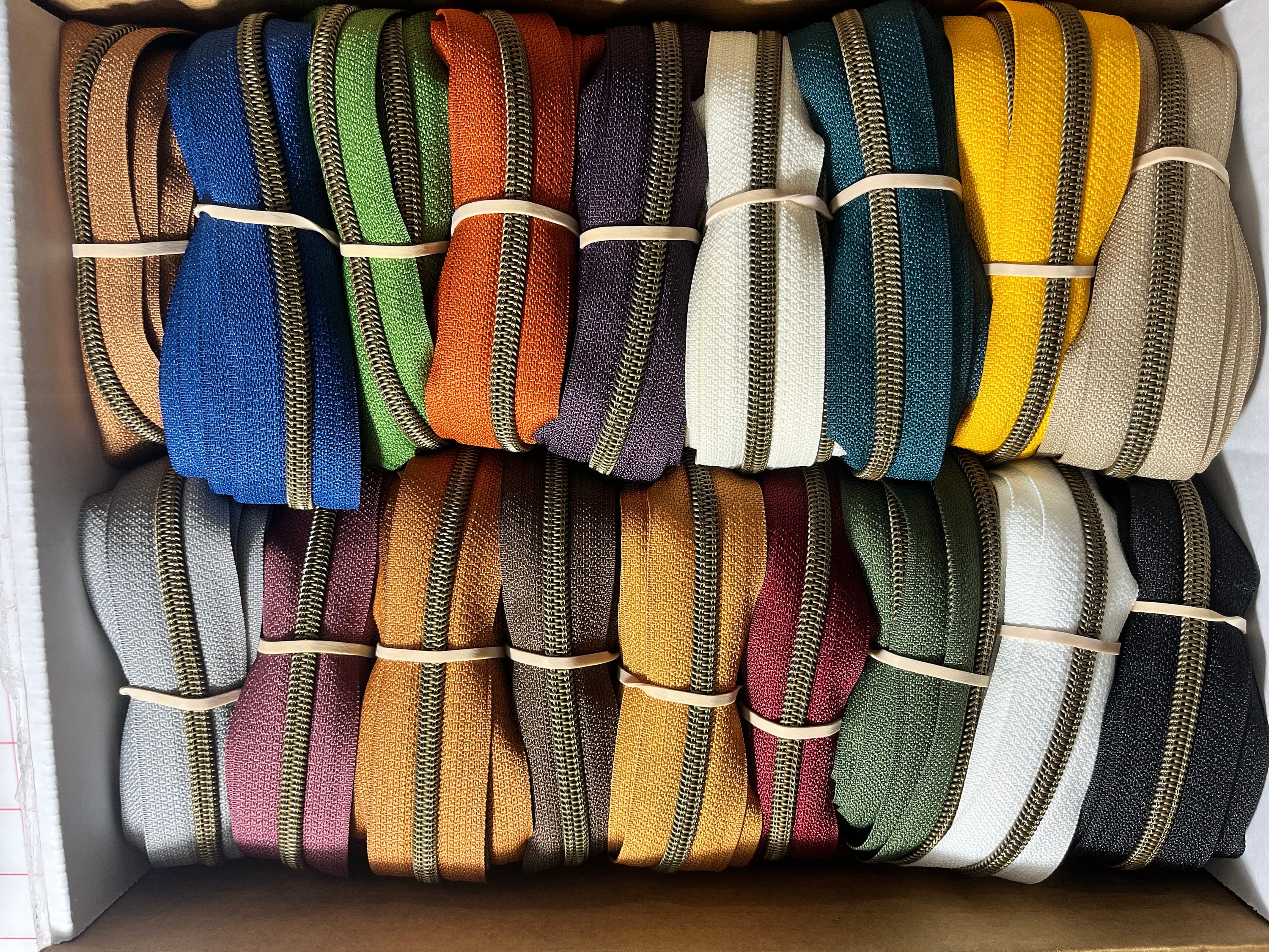 Zipper Tape- #5- Zipper by the Yard-nylon Teeth-18 Colors-4 Finishes - Etsy