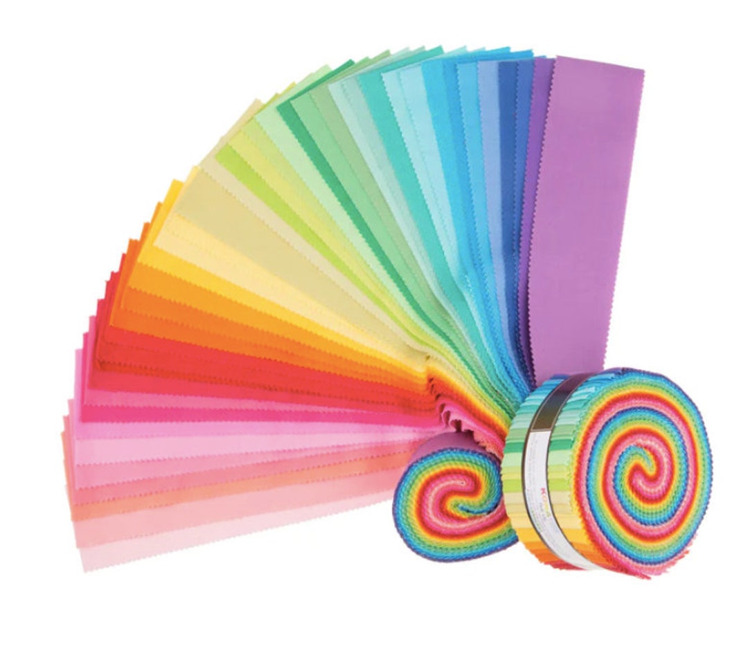 Kona Cotton Solids Jelly Roll/ Roll Ups-5 COLORS AVAILABLE - Etsy