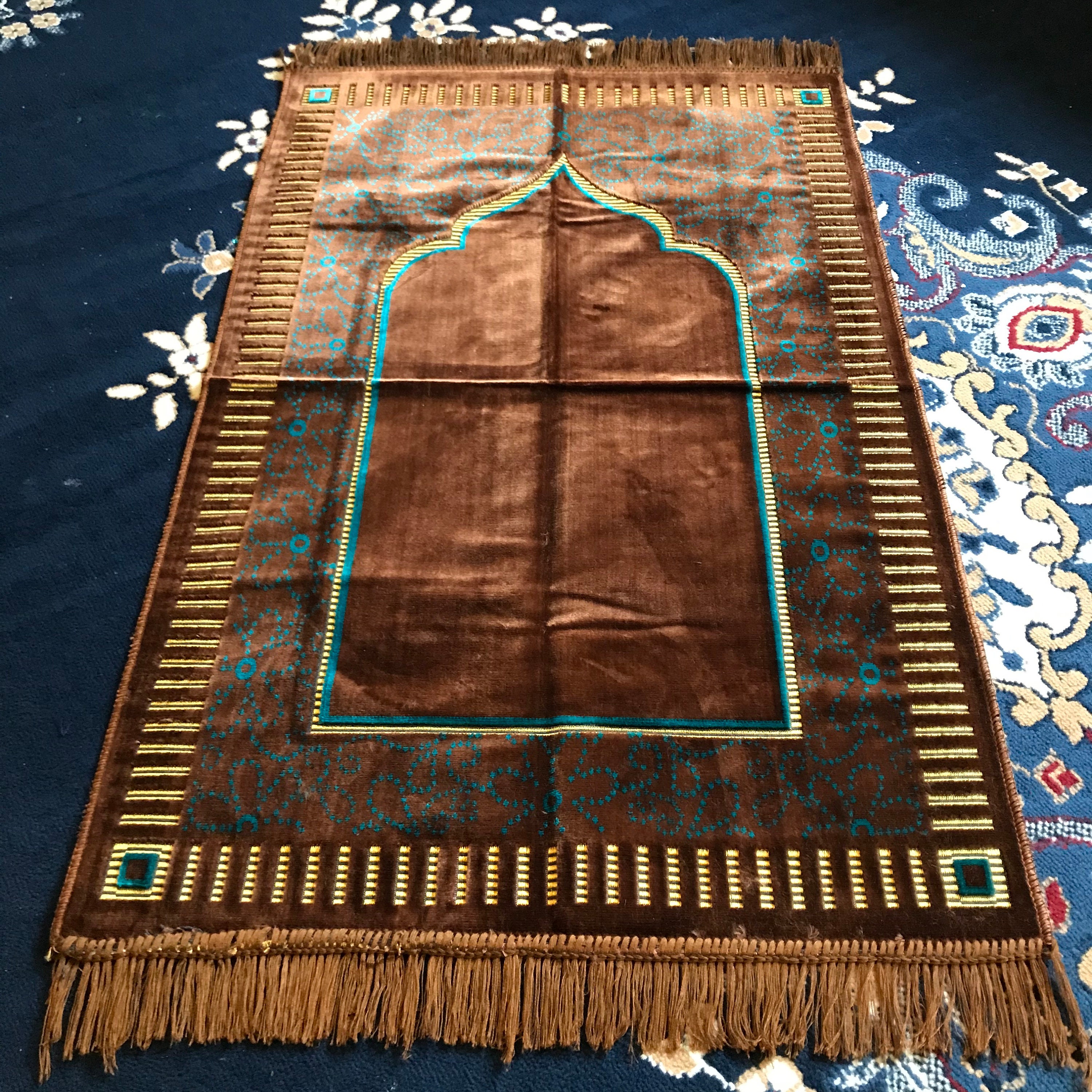 Mihrab Style Velvet Prayer Rug 500glarge Prayer Mat / - Etsy UK