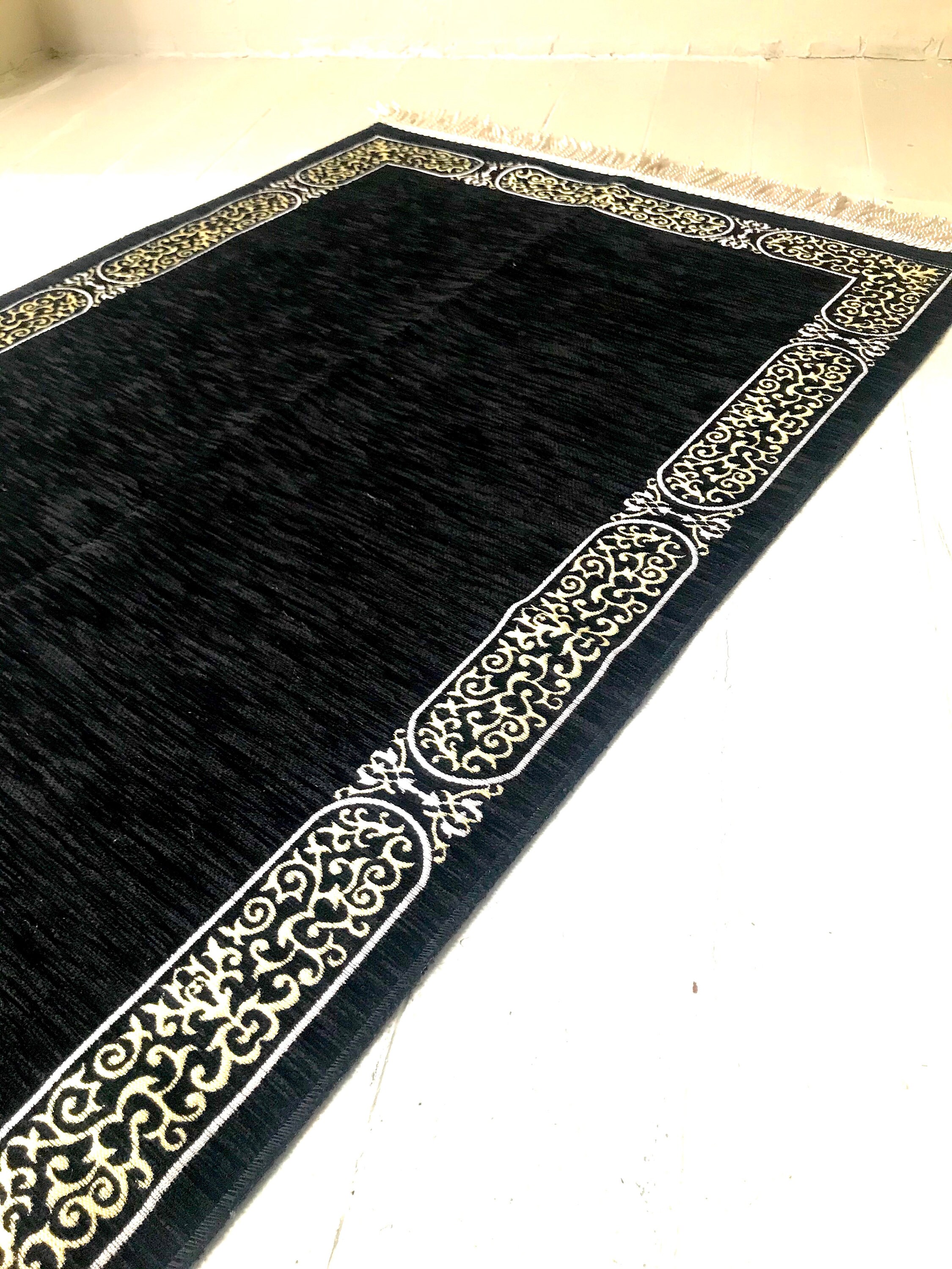 Kaaba Pattern Prayer Rug Kaaba Kiswah Prayer Mat Musallah | Etsy