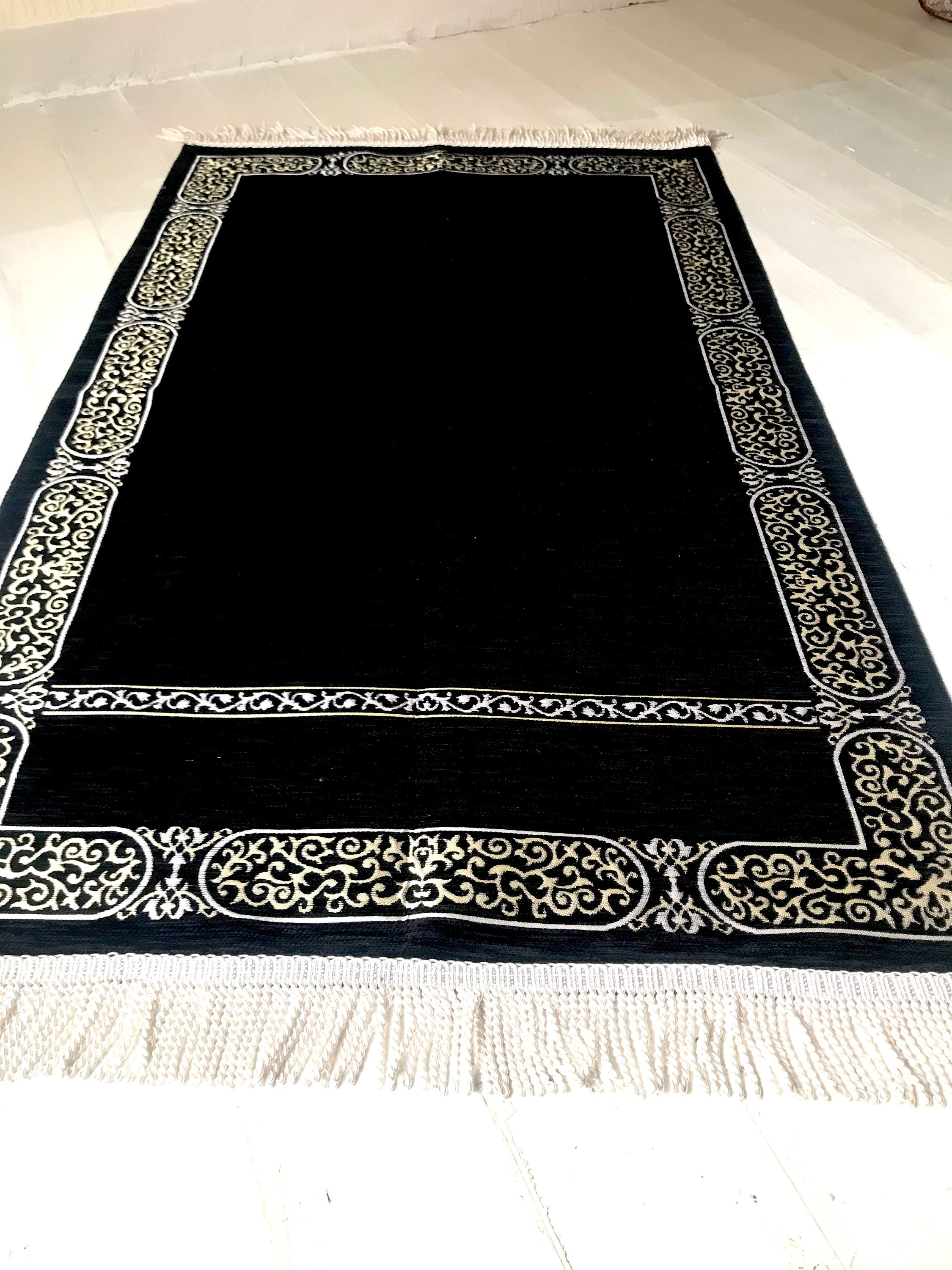 Kaaba Pattern Prayer Rug Kaaba Kiswah Prayer Mat Musallah | Etsy