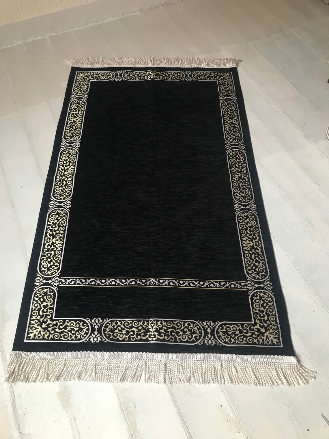 Kaaba Pattern Prayer Rug Kaaba Kiswah Prayer Mat Musallah | Etsy