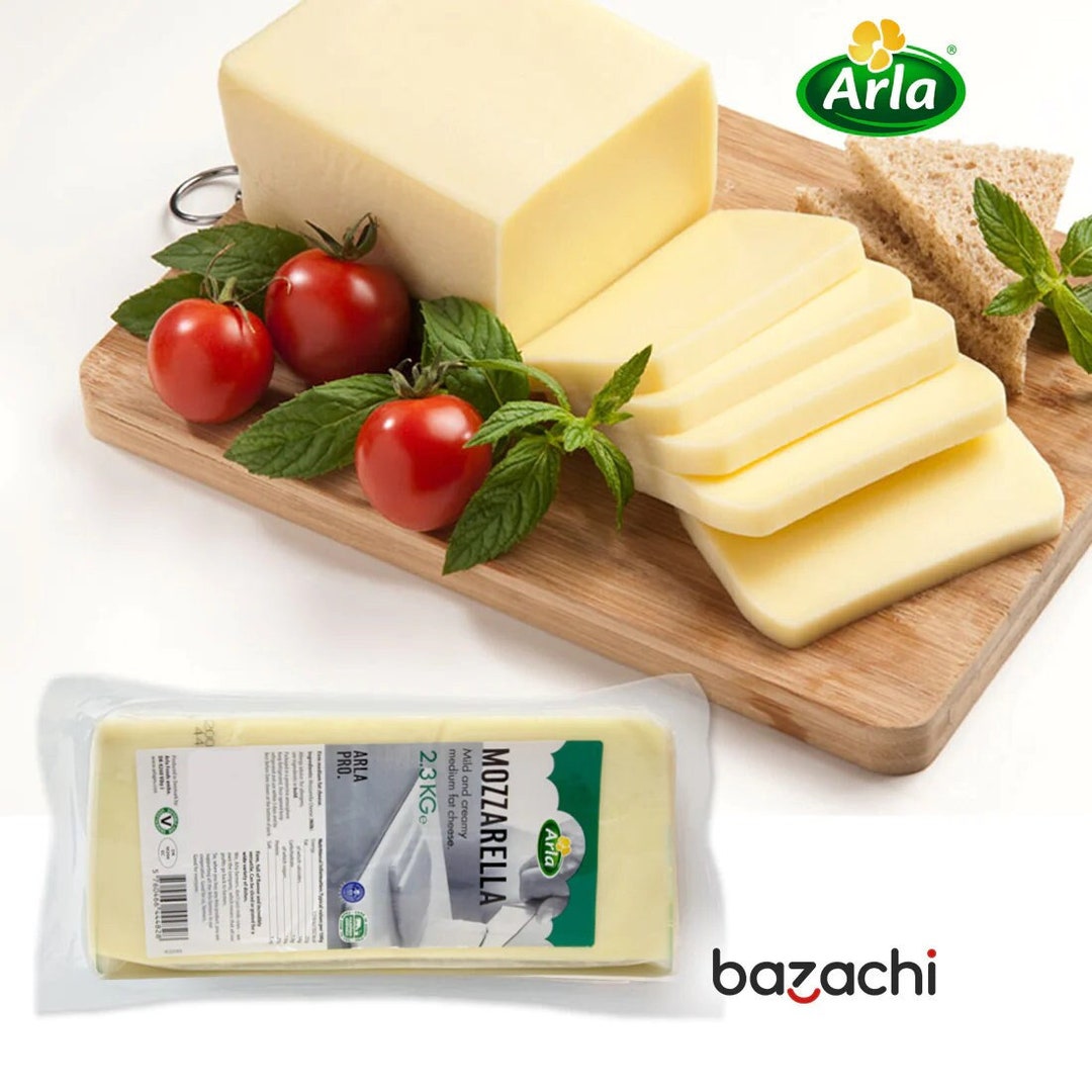 Arla Mozzarella Cheese Block - 2.3kg Vegetarian, Cows Milk Cheese ...