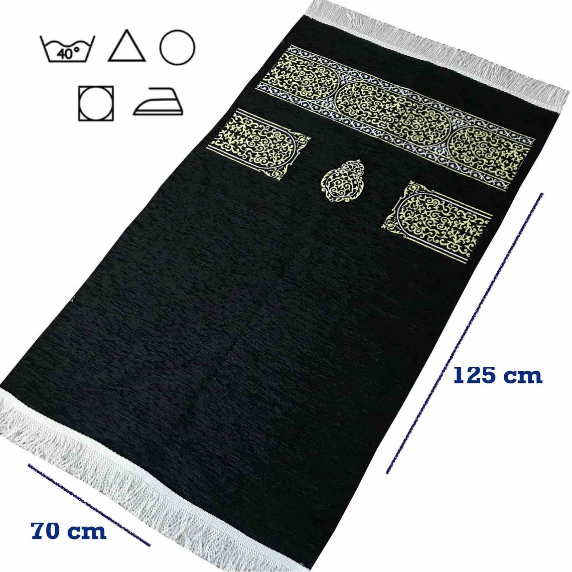 Kaaba Pattern Prayer Rug Kaaba Kiswah Prayer Mat Musallah | Etsy UK