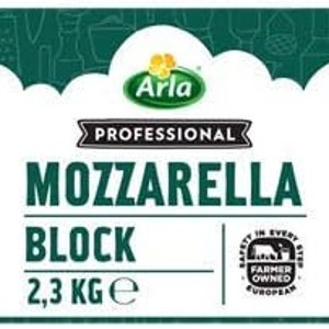 Arla Mozzarella Cheese Block - 2.3kg Vegetarian, Cows Milk Cheese ...