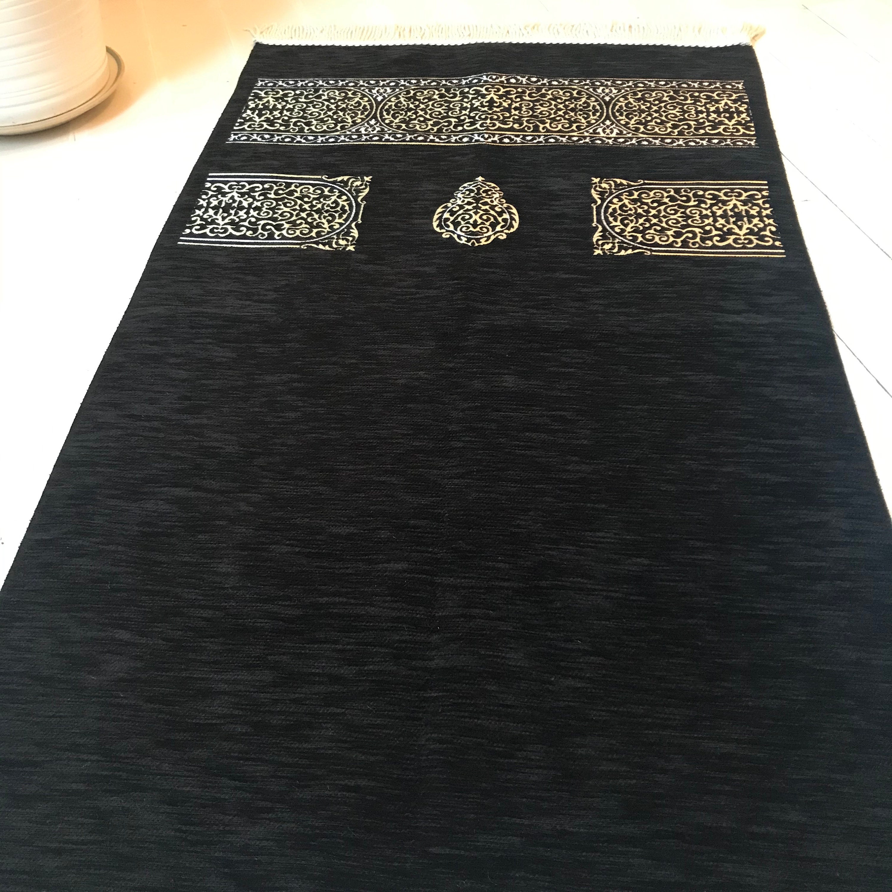 Kaaba Pattern Prayer Rug Kaaba Kiswah Prayer Mat Musallah | Etsy