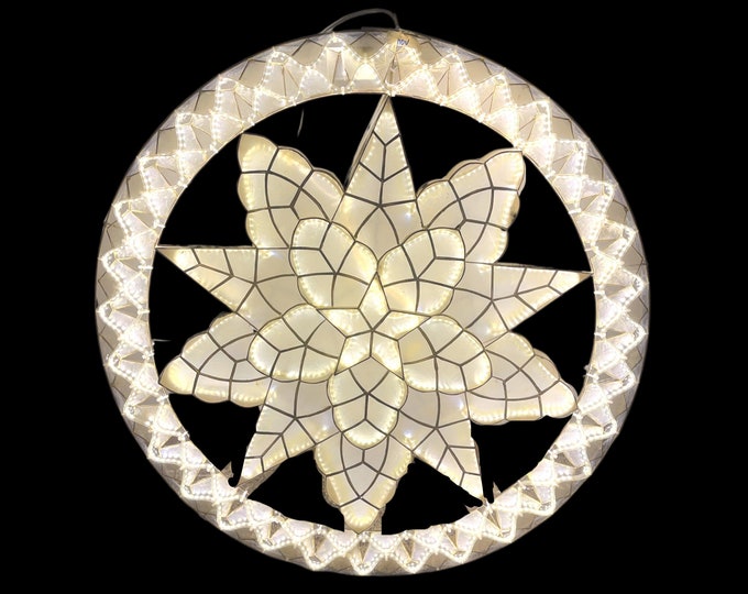 LED White Special With Ring Capiz Parol Philippines Christmas Lantern ...