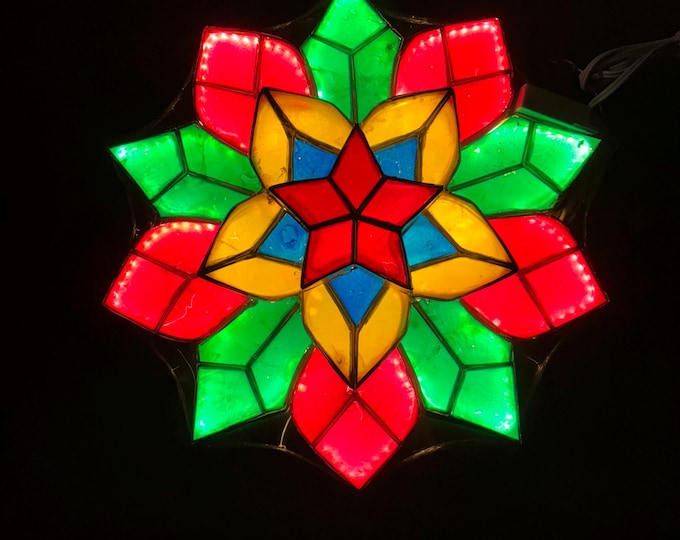 15” LED Bougainvillea Capiz Parol Philippines Christmas Lantern - Etsy