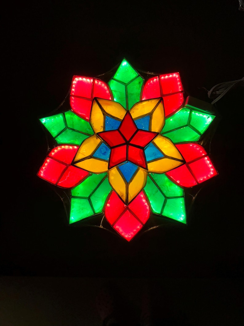 15” LED Bougainvillea Capiz Parol Philippines Christmas Lantern - Etsy
