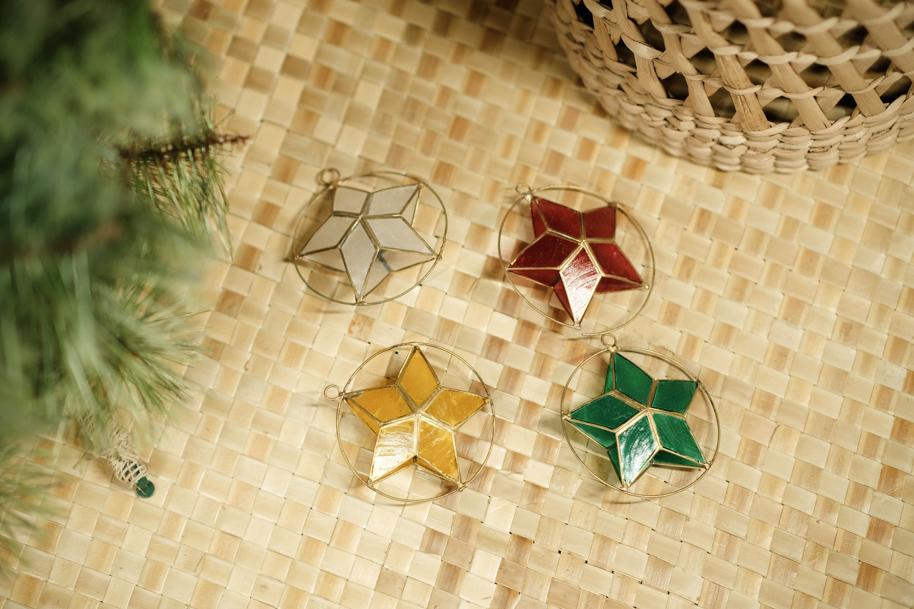 Mini Parol Capiz Star Ornaments — Parols of America
