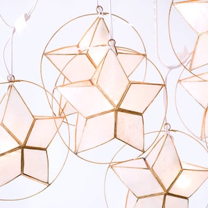 White Mini Parol Capiz String Lights - Etsy