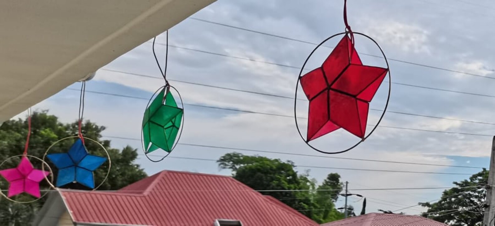 Colored Mini Parol Capiz String Lights | Etsy