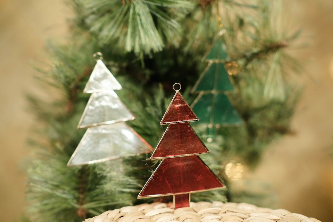 Christmas Tree Capiz Christmas Ornaments | Etsy