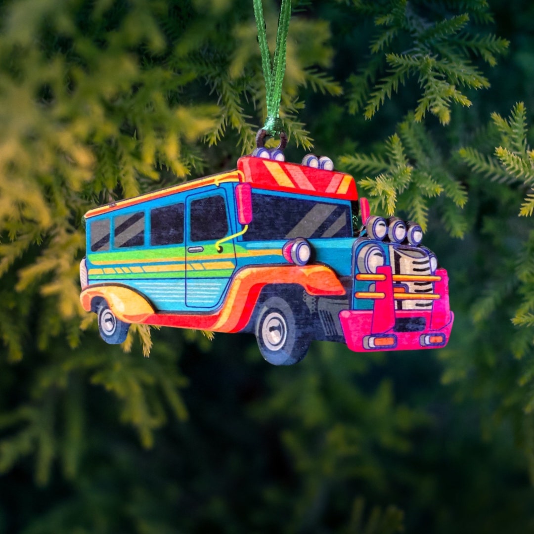 Filipino Jeepney Wooden Christmas Ornament - Etsy