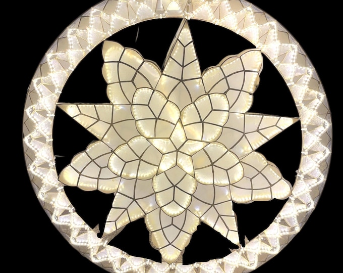 LED White Special With Ring Capiz Parol Philippines Christmas Lantern ...