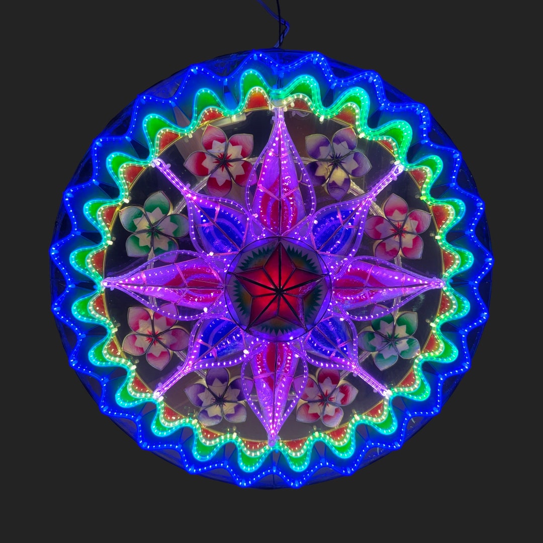 25” LED Tala With Ring Capiz Parol Philippines Christmas Lantern ST28 ...