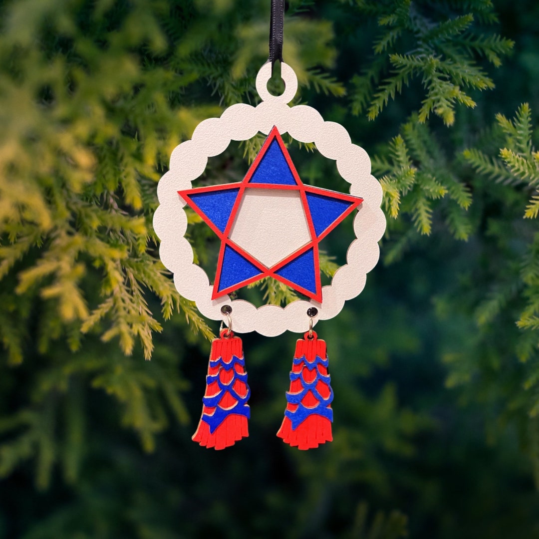 Filipino Capiz Parol Wooden Christmas Ornament - Etsy