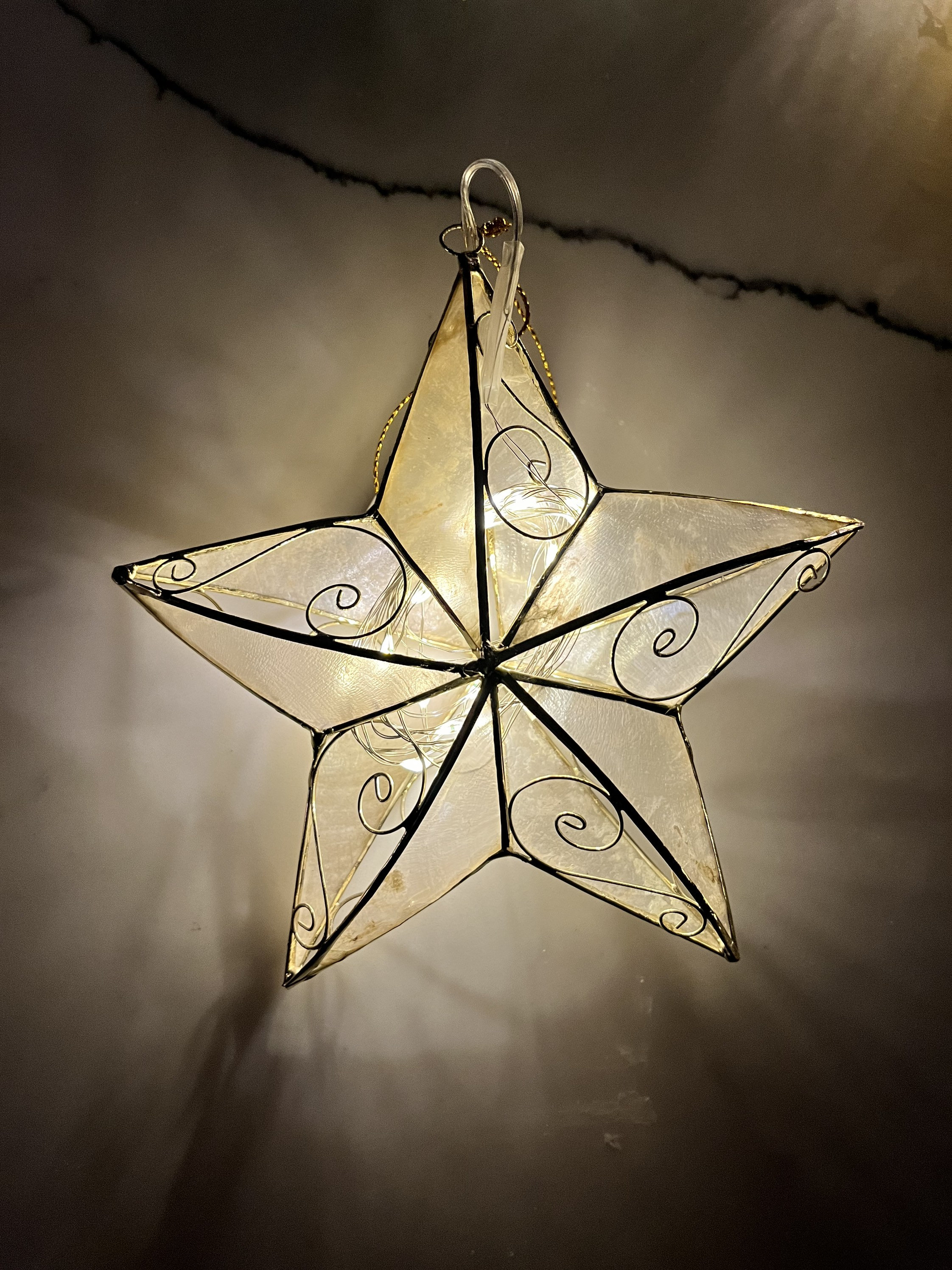 6” Battery Operated Mini Capiz Parol Philippines Christmas Lantern ...