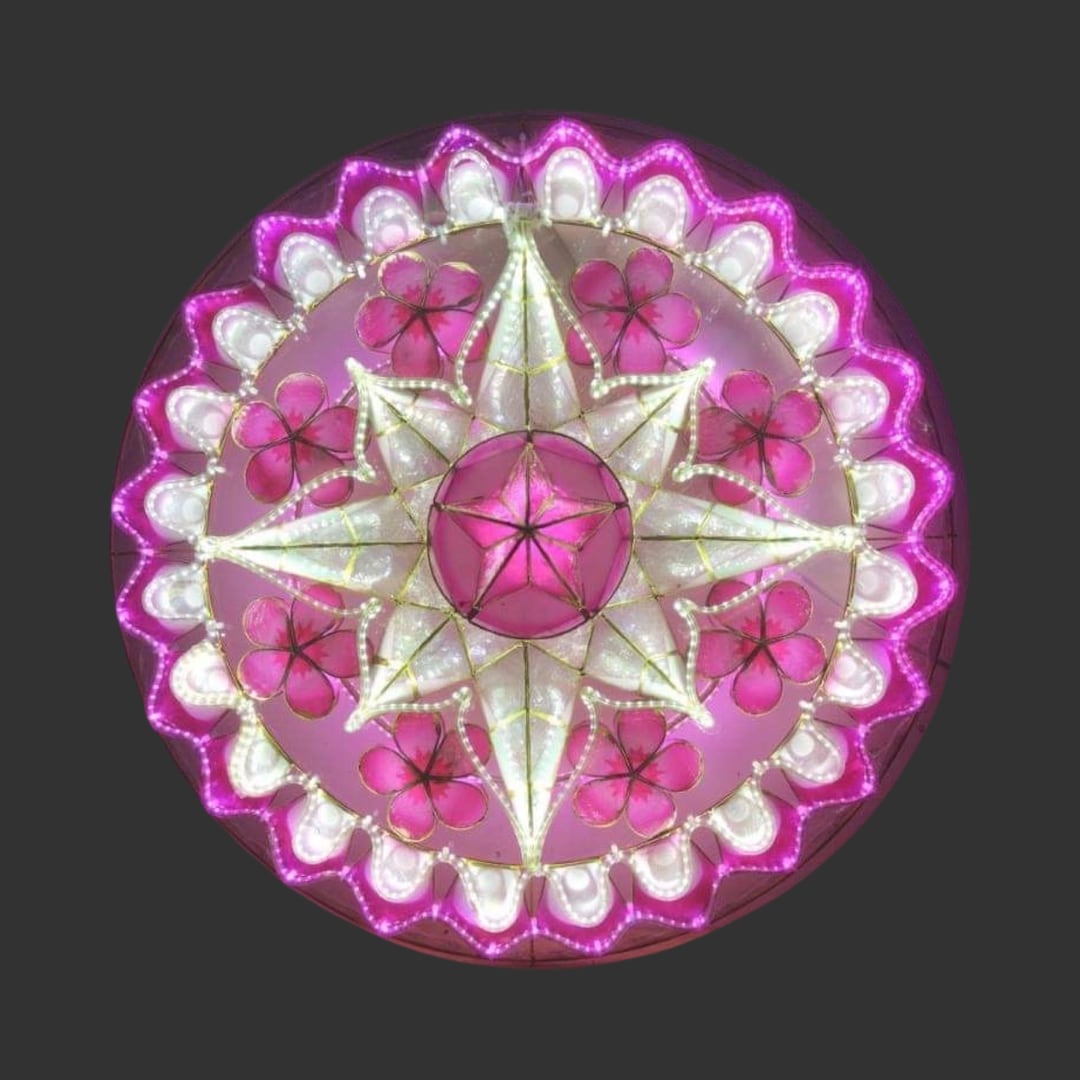 25" LED Tala With Ring Capiz Parol Philippines Christmas Lantern Design ...