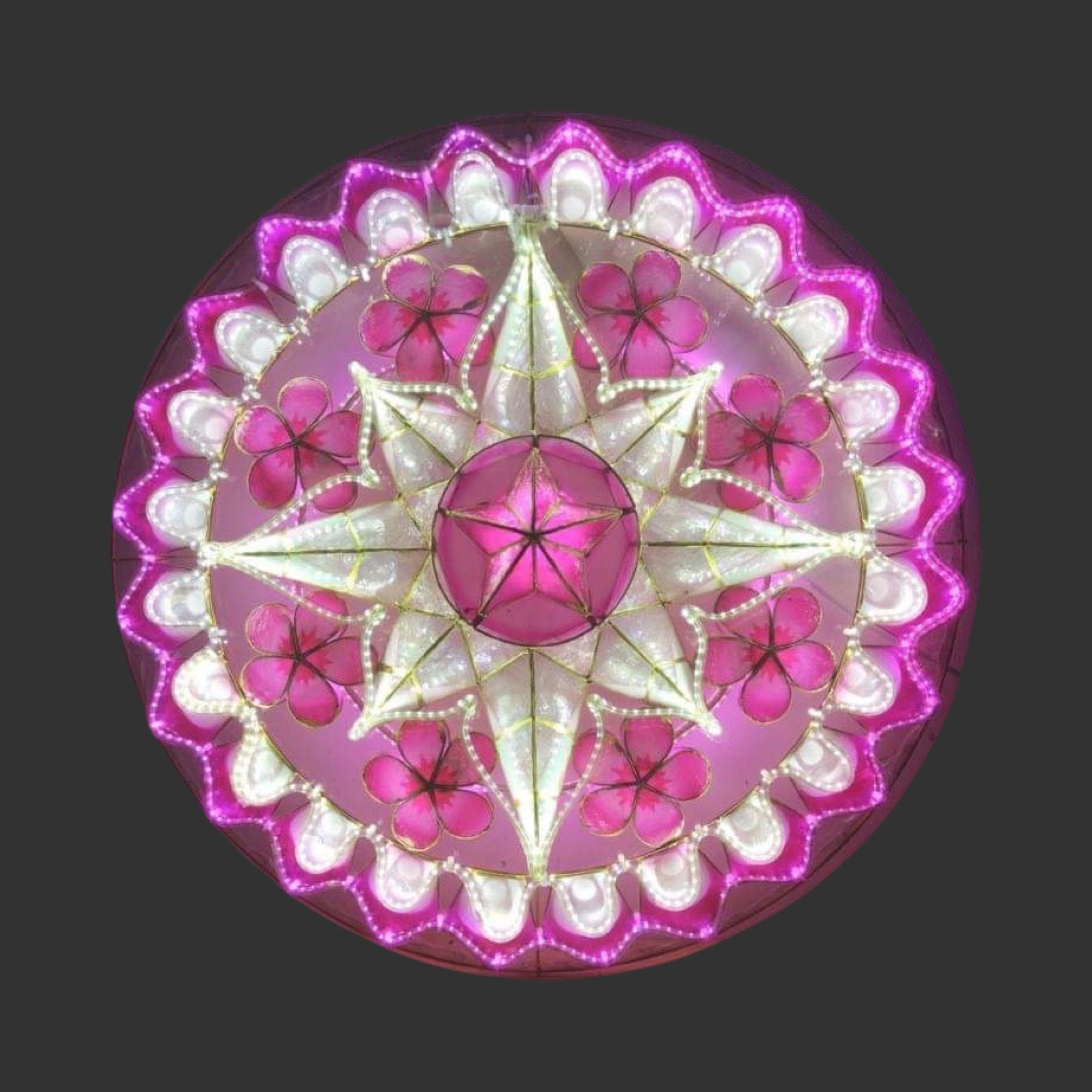 25" LED Tala With Ring Capiz Parol Philippines Christmas Lantern Design ...