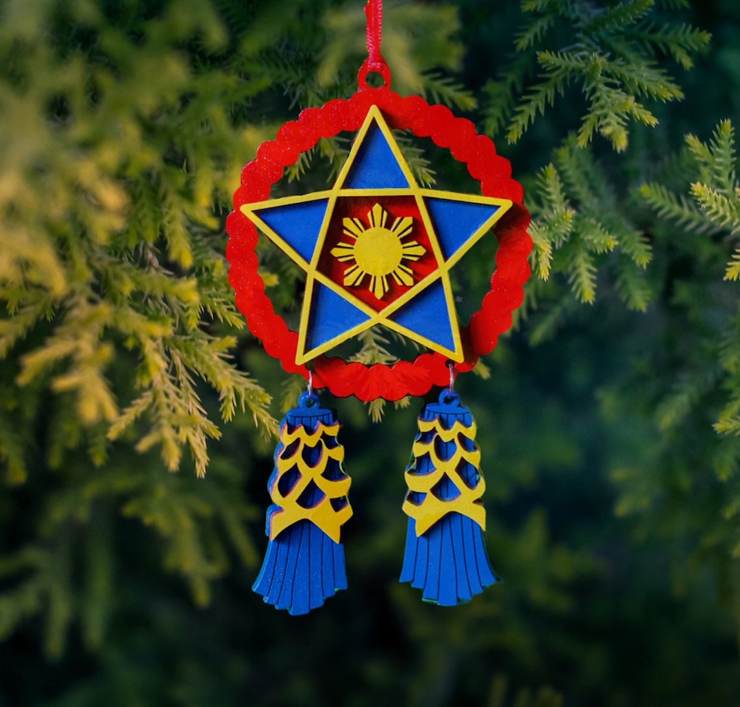 Filipino Capiz Parol Wooden Christmas Ornament - Etsy