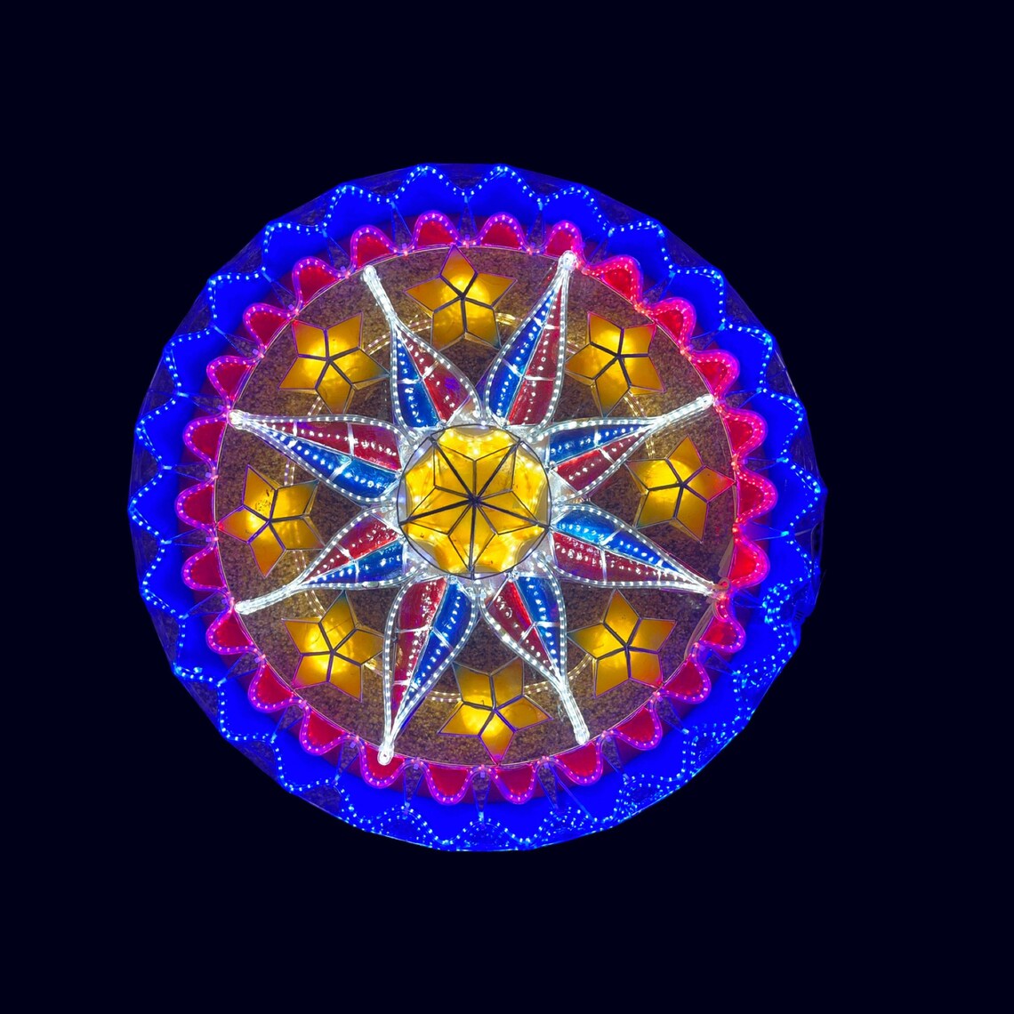 LED Philippine Flag Tala With Ring Capiz Parol Philippines - Etsy