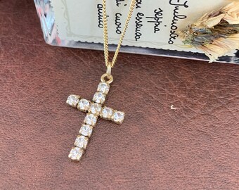 Victorian Style Cross Necklace - Etsy