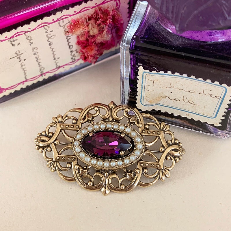 Alexandrite Brooch - Etsy