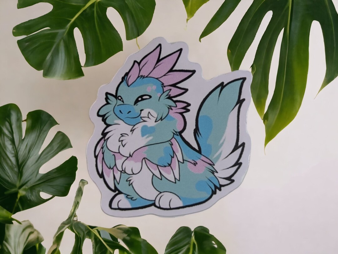 Fluffy Pastel Raptor-lilymoonsuits Collaboration Laptop Sticker Planner ...