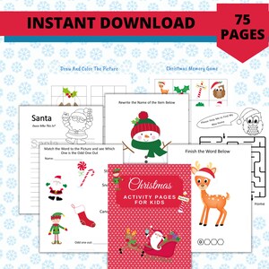 Christmas Activity Book for Kids, Christmas Classroom Activities ...