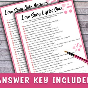 Valentine Finish the Lyrics Game Love Song, Guess the Lyrics, Name That ...