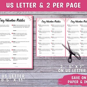 Valentine Riddles | Printable Valentine Games | Valentines Day Activity ...