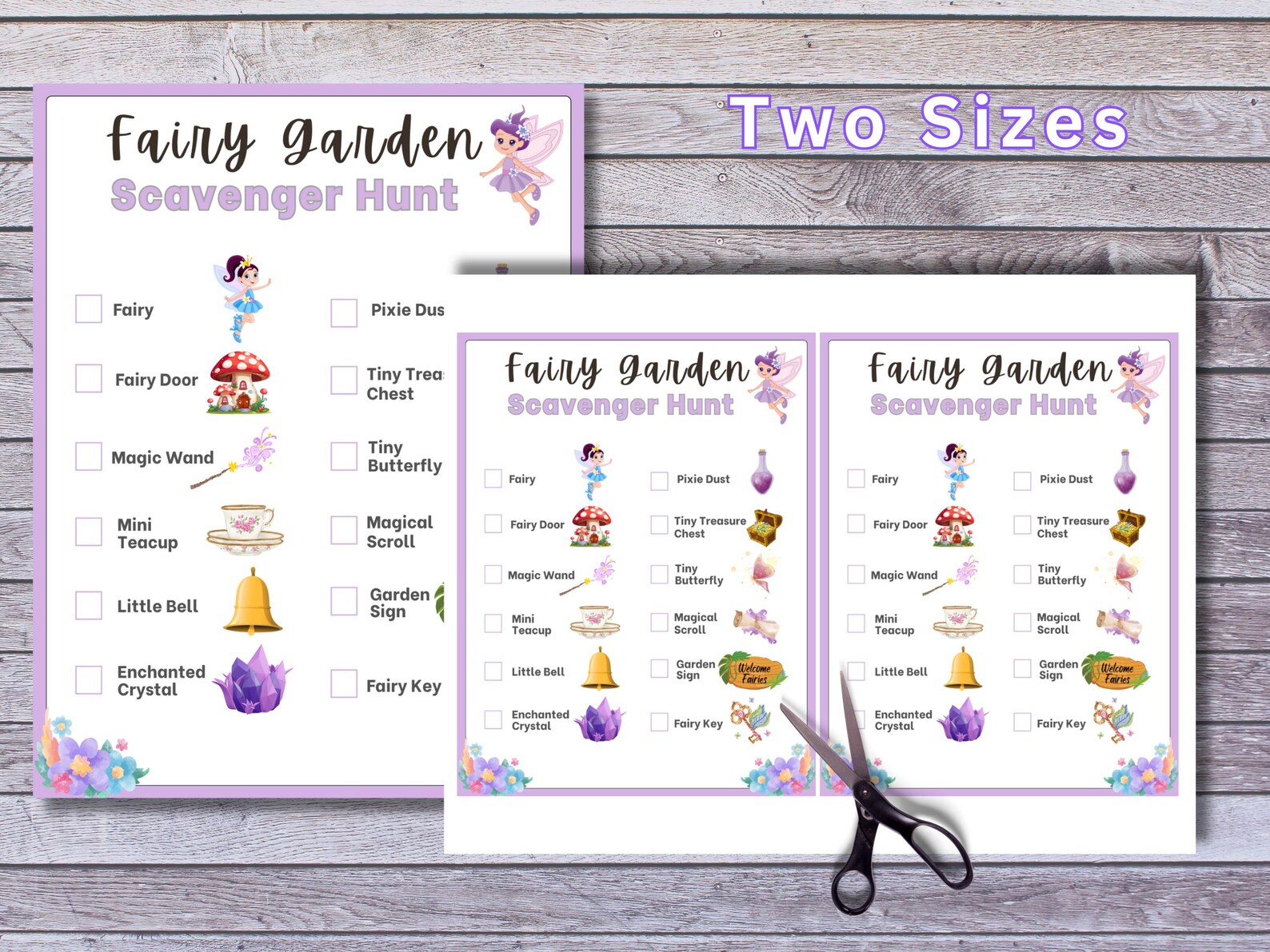 Fairy Birthday Scavenger Hunt for Kids Indoor, Printable Fairy Party ...