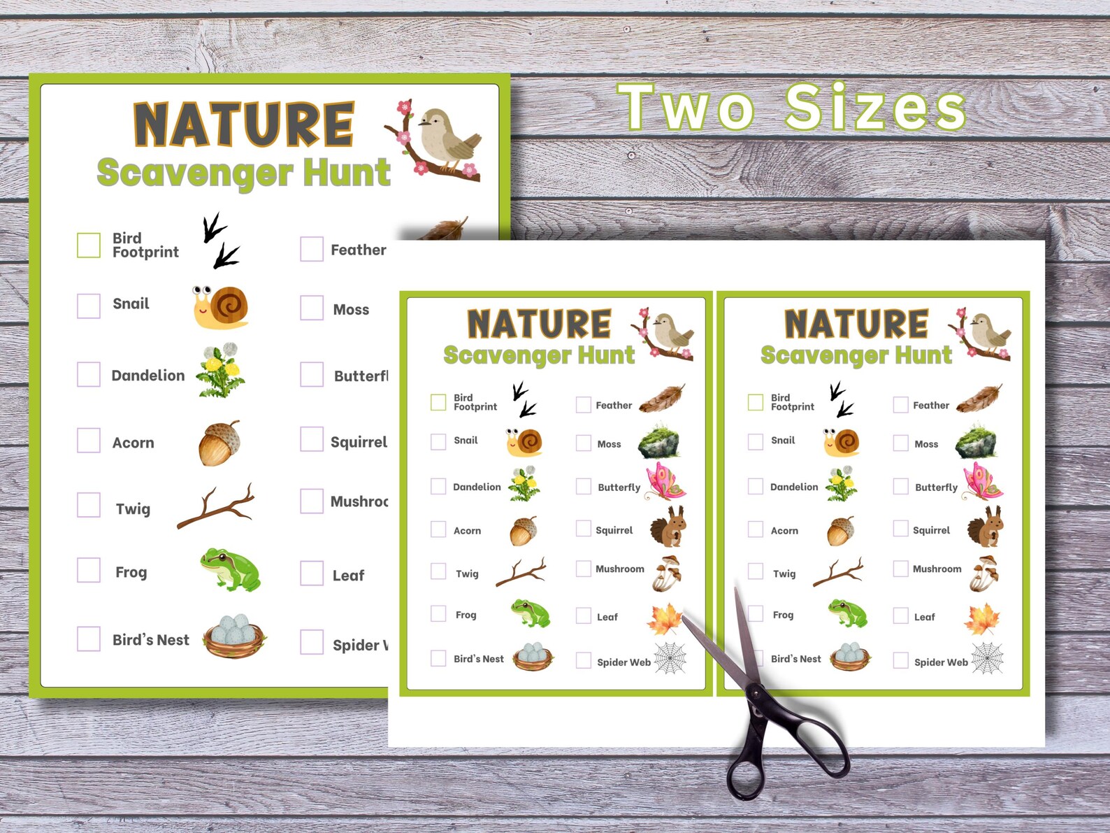 Nature Walk Scavenger Hunt Printable: Kids Outdoor Game (PDF) - Etsy