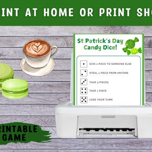 St Patricks Day Candy Dice Games Printable, Classroom Activities, Candy ...