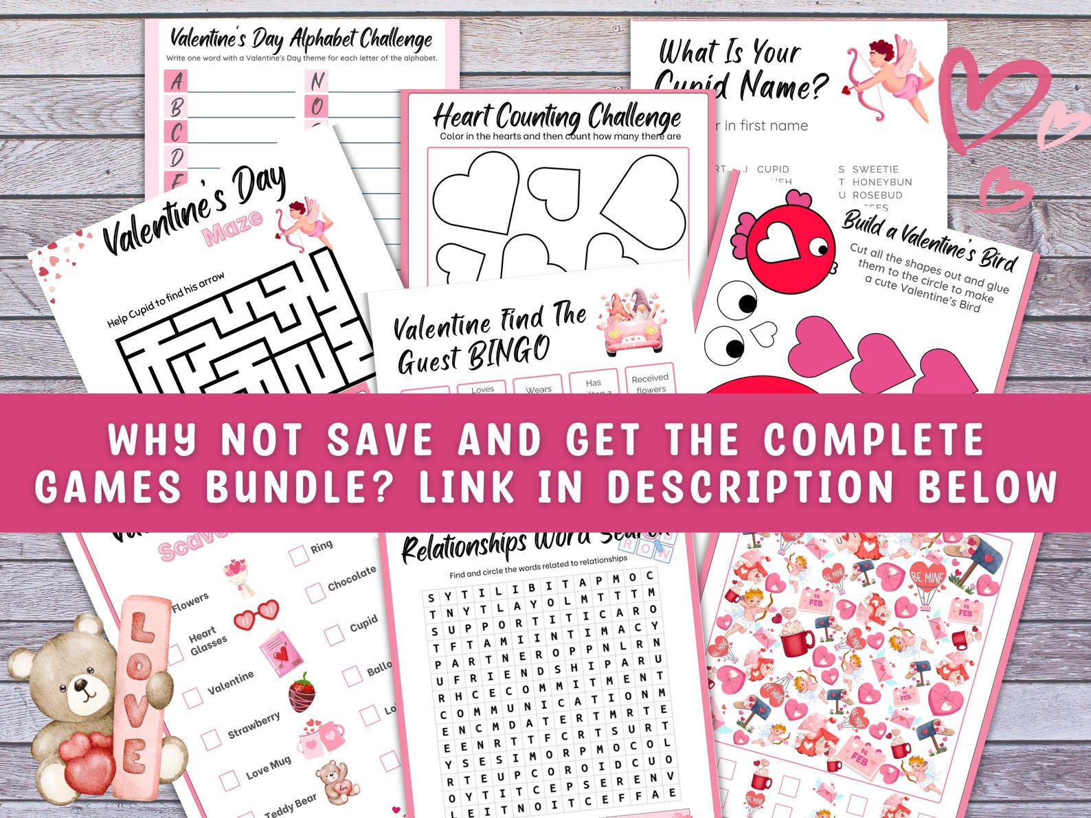 Valentine Riddles | Printable Valentine Games | Valentines Day Activity ...