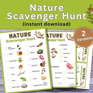 Nature Walk Scavenger Hunt Printable, Classroom Treasure Hunt, Kids ...