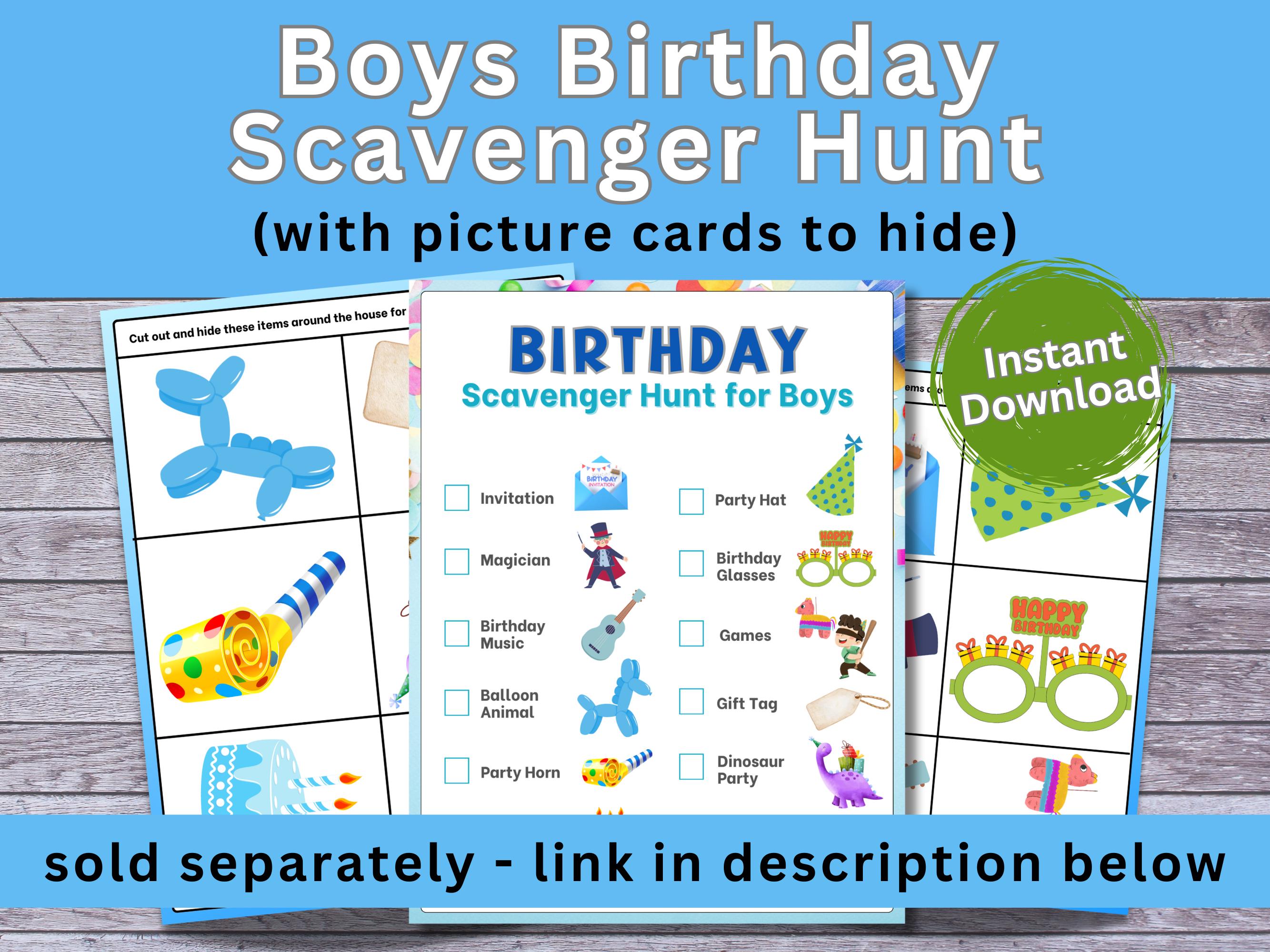 Birthday Scavenger Hunt for Kids, Birthday Girl Treasure Hunt ...