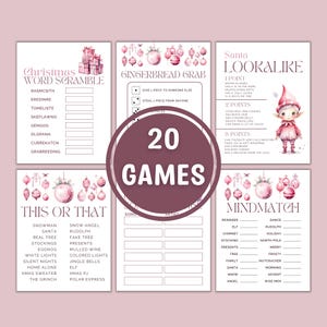 Printable Christmas Games Bundle, Christmas Games Printable, Christmas ...