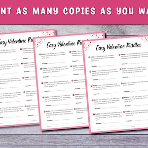 Valentine Riddles | Printable Valentine Games | Valentines Day Activity ...